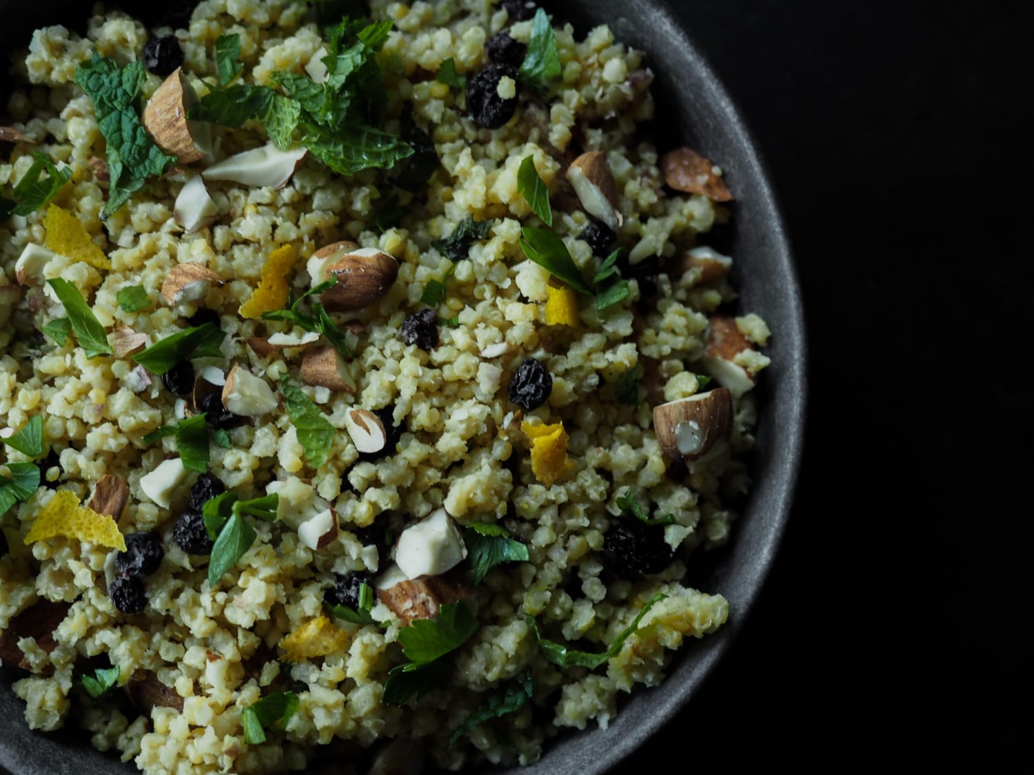 Millet with Orange, Almonds & Currants – Shack Palace